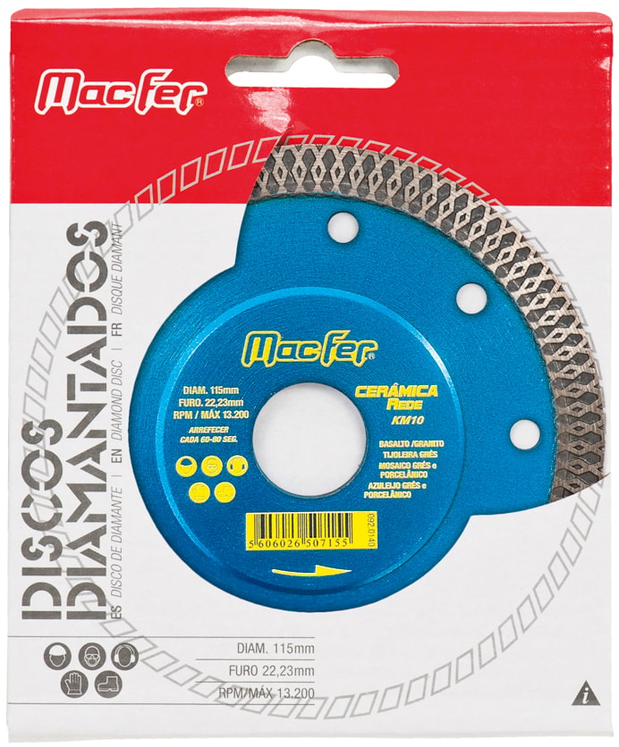 Disco diamantado Cerâmica Rede KM10 115mm – PontoBrico